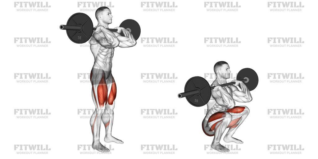 Barbell Clean-grip Front Squat: Exercise Guide, Video, Techniques ...