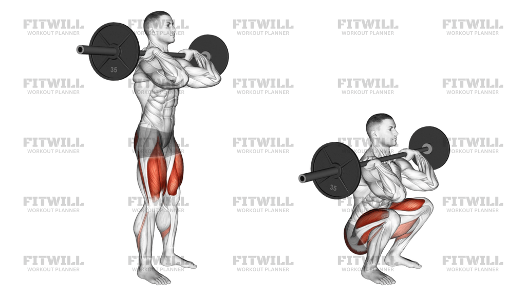 Barbell Clean-grip Front Squat: Exercise Guide, Video, Techniques ...
