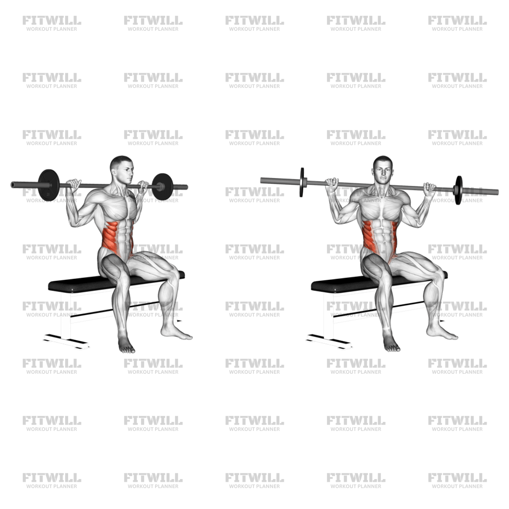 Barbell Seated Twist: Exercise Video | Fitwill