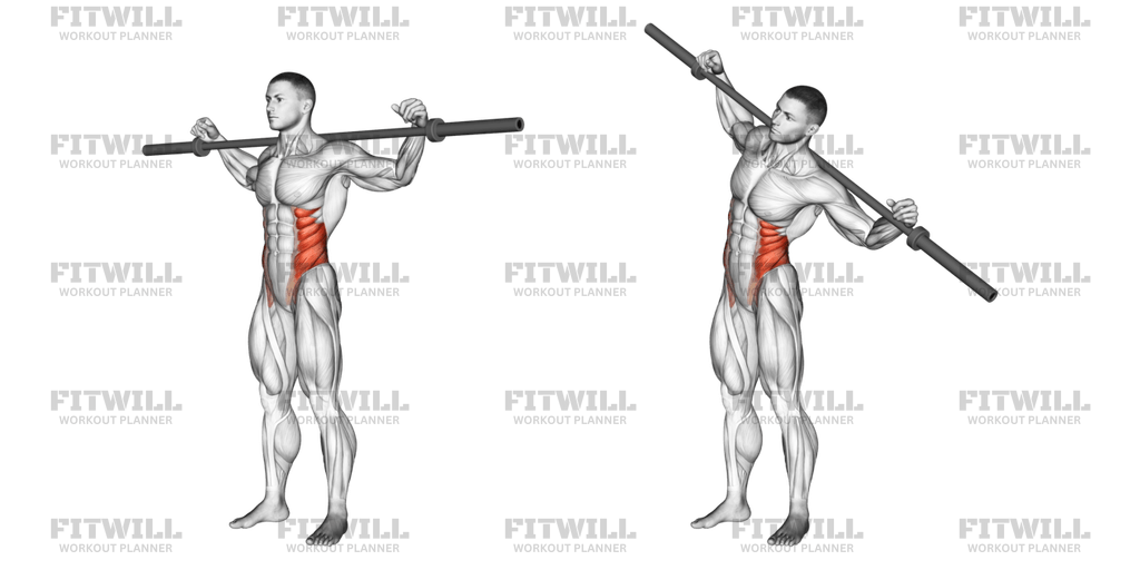 Flexión Lateral Con Barra (versión 2): Video de Ejercicio | Fitwill