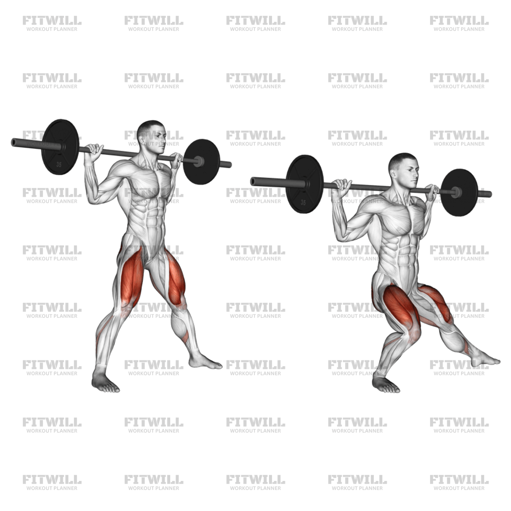 Barbell Side Split Squat (version 2): Exercise Guide, Video, Techniques ...