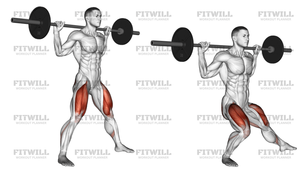 Barbell Side Split Squat (version 2): Exercise Guide, Video, Techniques ...