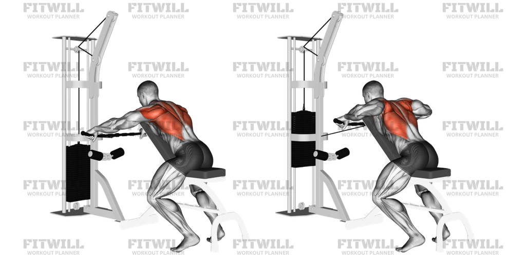 Cable Decline Seated Wide-grip Row: Exercise Guide, Video, Techniques ...