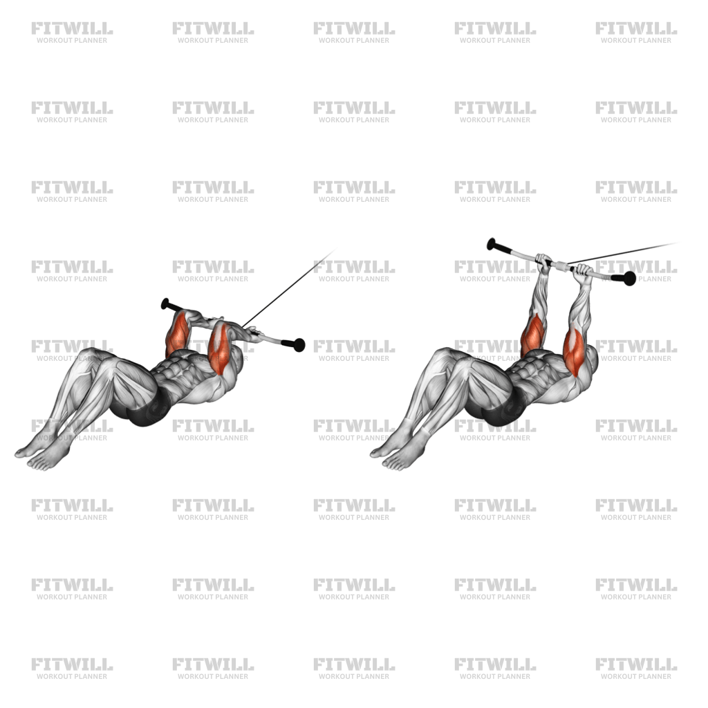 Cable Lying Triceps Extension (version 2): Exercise Guide, Techniques ...