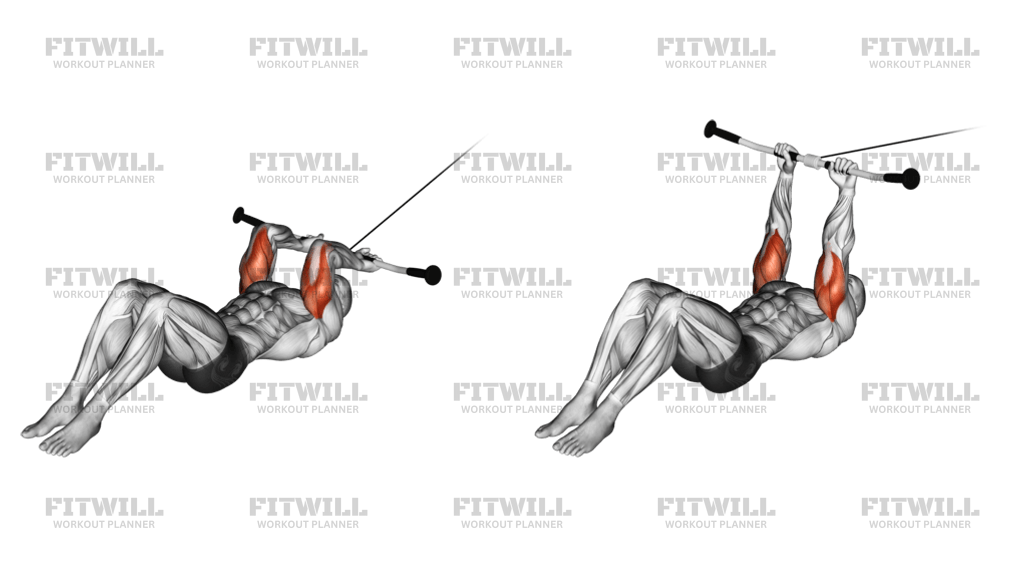 Cable Lying Triceps Extension (version 2): Exercise Guide, Techniques ...