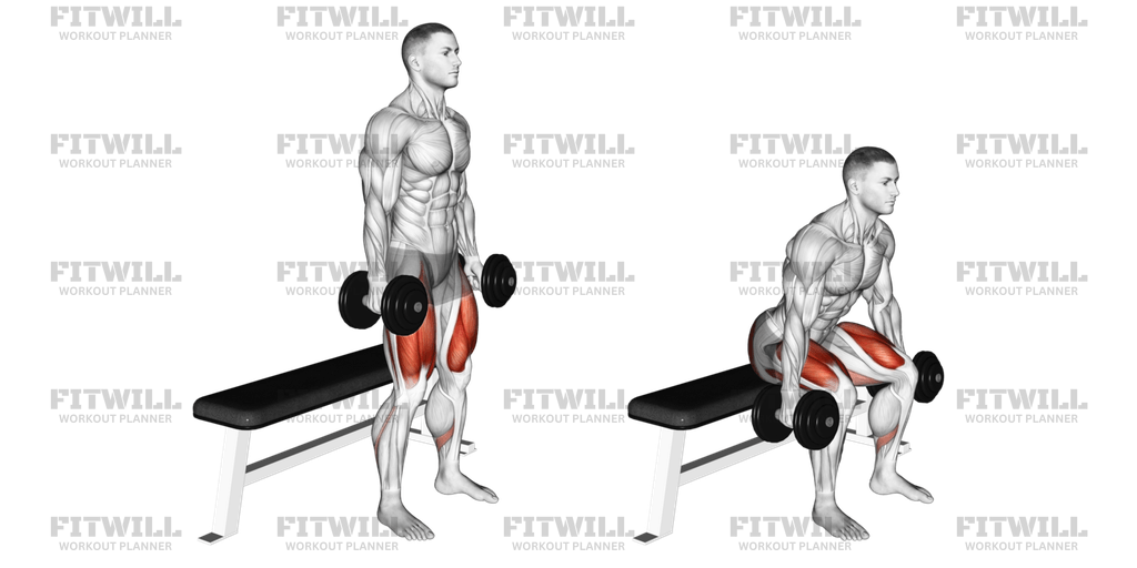 Dumbbell Bench Squat: Exercise Guide, Video, Techniques, Benefits, How ...