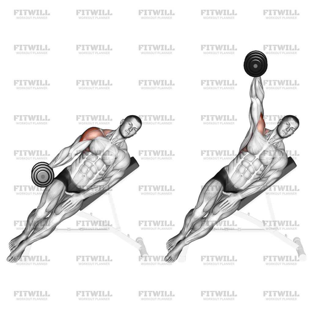 Dumbbell Incline One Arm Lateral Raise: Exercise Guide, Video ...