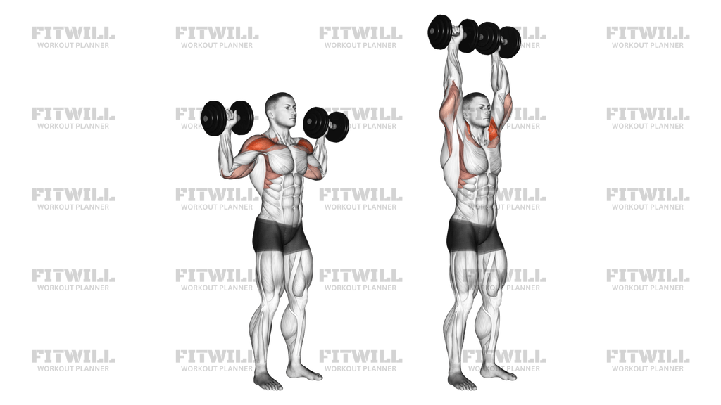 Dumbbell Standing Overhead Press: Exercise Guide, Video, Techniques ...