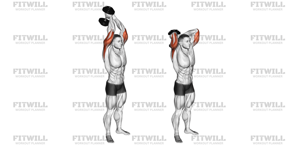 Dumbbell Standing Triceps Extension: Exercise Guide, Video, Techniques ...