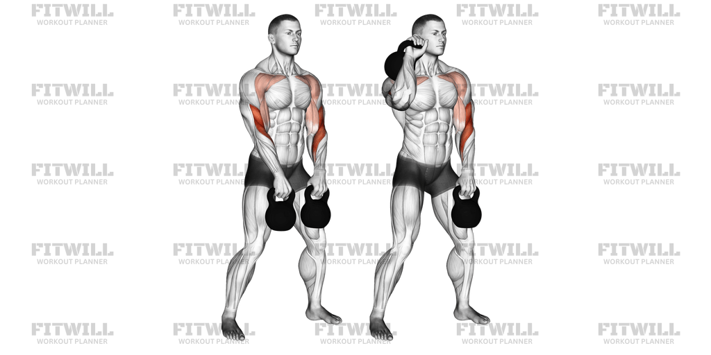 Kettlebell Double Alternating Hang Clean: Exercise Guide, Video ...
