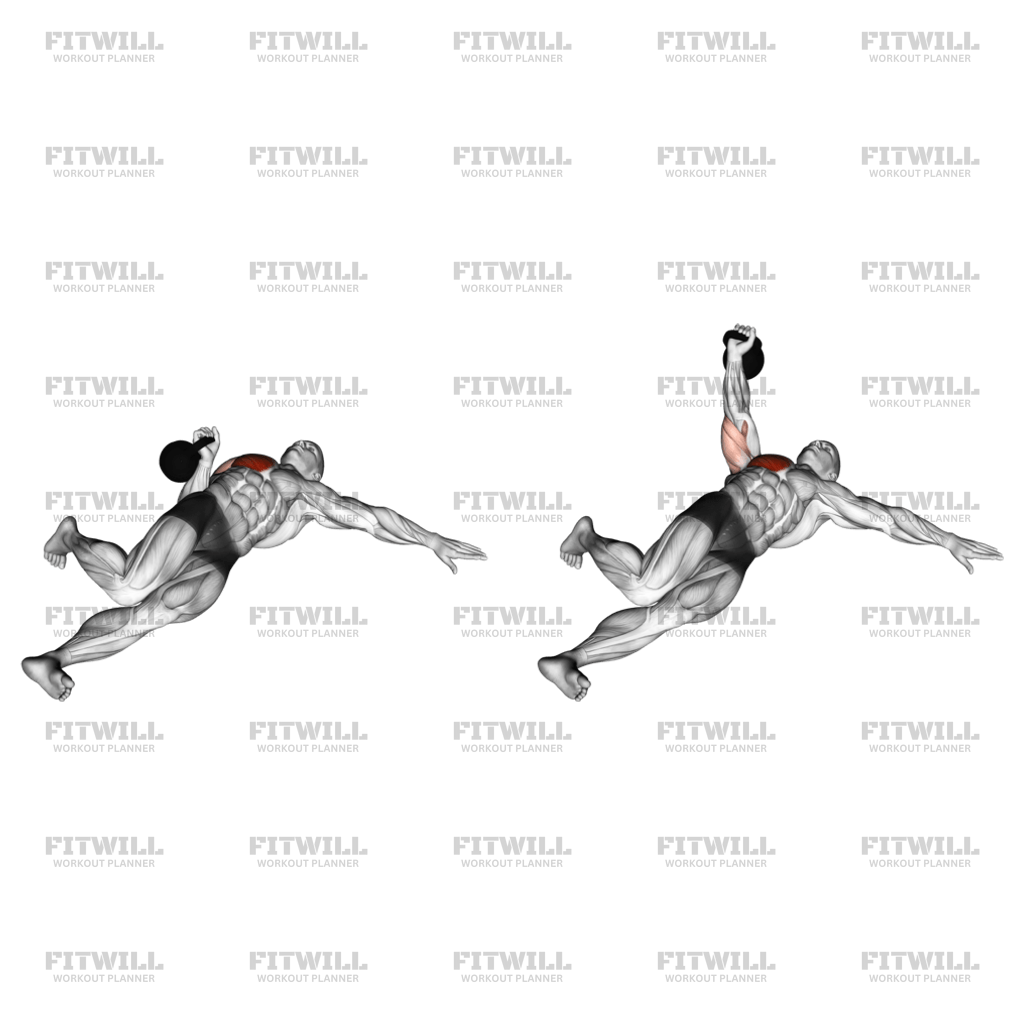 Kettlebell Extended Range One Arm Press On Floor: Exercise Guide ...