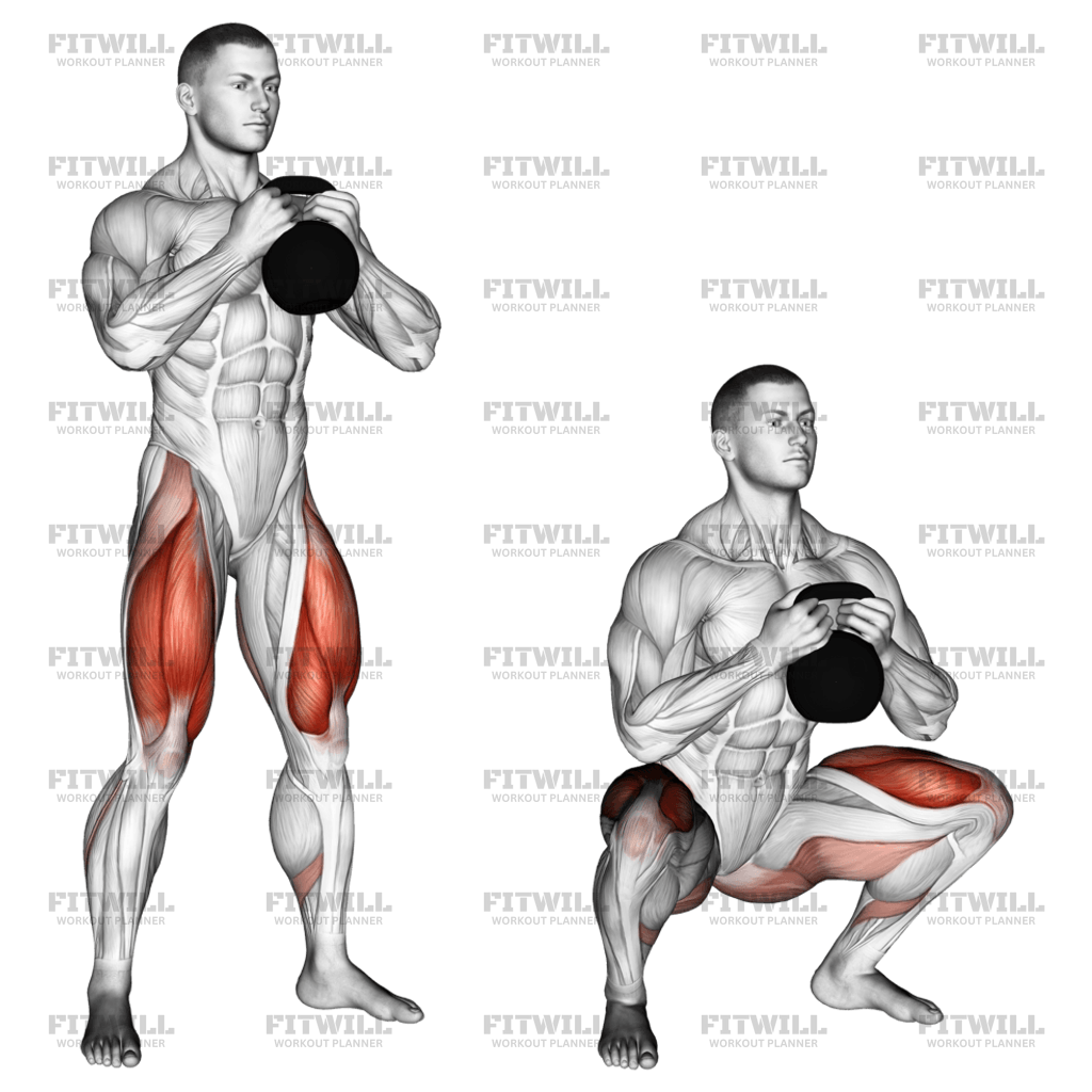 Kettlebell Goblet Squat: Exercise Guide, Video, Techniques, Benefits ...