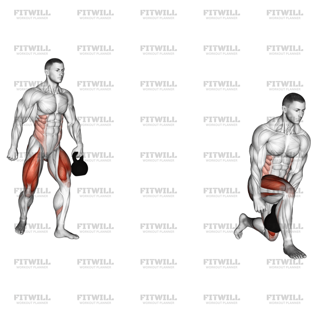Kettlebell Lunge Pass Through: Exercise Guide, Video, Techniques, Benefits, How to, Muscles ...
