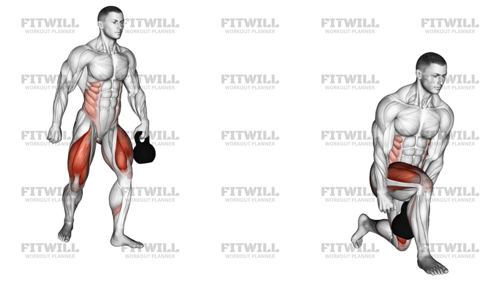 Kettlebell Lunge Pass Through: Exercise Guide, Video, Techniques ...