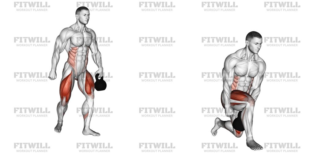 Kettlebell Lunge Pass Through: Exercise Guide, Video, Techniques, Benefits, How to, Muscles ...