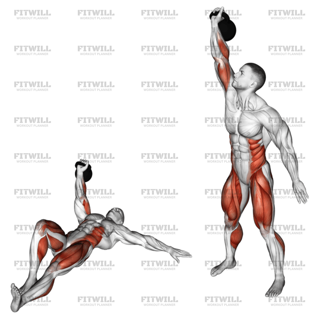 Kettlebell Turkish Get Up (Squat Style): Exercise Guide, Video, Techniques, Benefits, How to ...