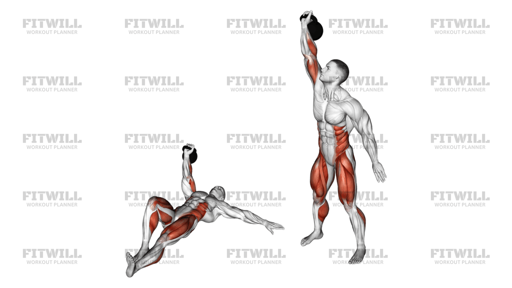 Kettlebell Turkish Get Up (Squat Style): Exercise Guide, Video ...