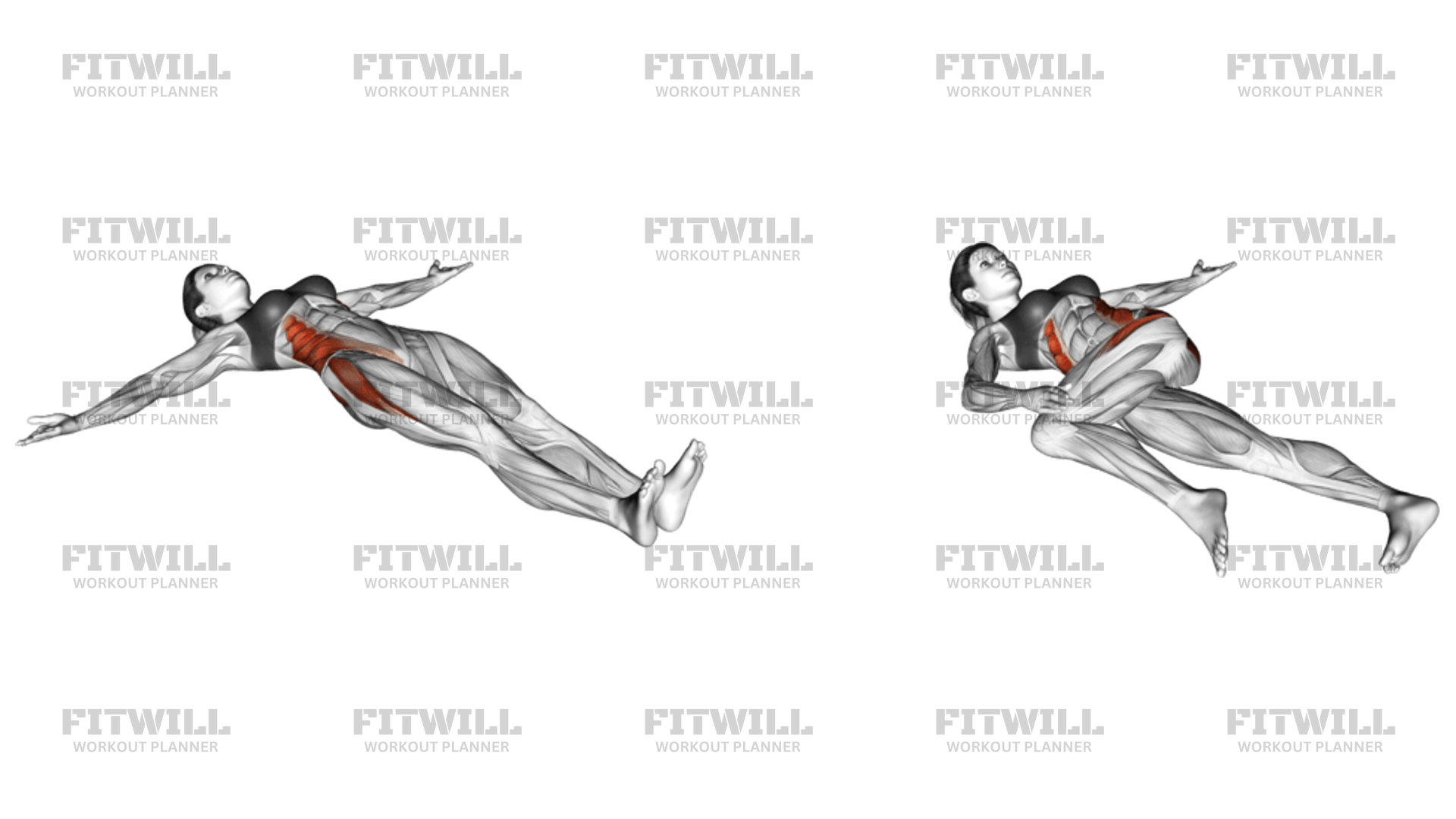 Lying Crossover Stretch: Exercise Guide, Video, Techniques, Benefits, How to, Muscles Worked ...