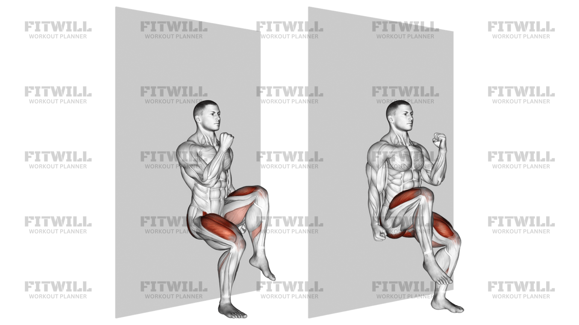 March Sit (wall): Exercise Guide, Techniques, Benefits, How to, Muscles ...