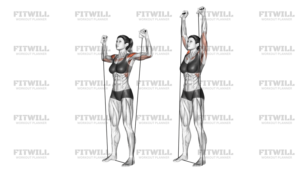 Shoulder Press (with Band): Exercise Guide, Techniques, Benefits, How ...