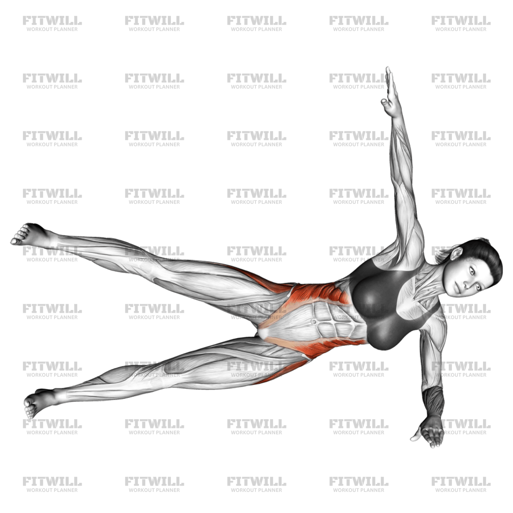 Side Bridge Hip Abduction (star): Exercise Guide, Video, Techniques ...