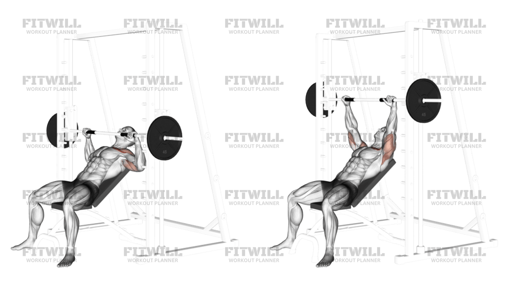 Smith Incline Bench Press: Exercise Guide, Video, Techniques, Benefits ...