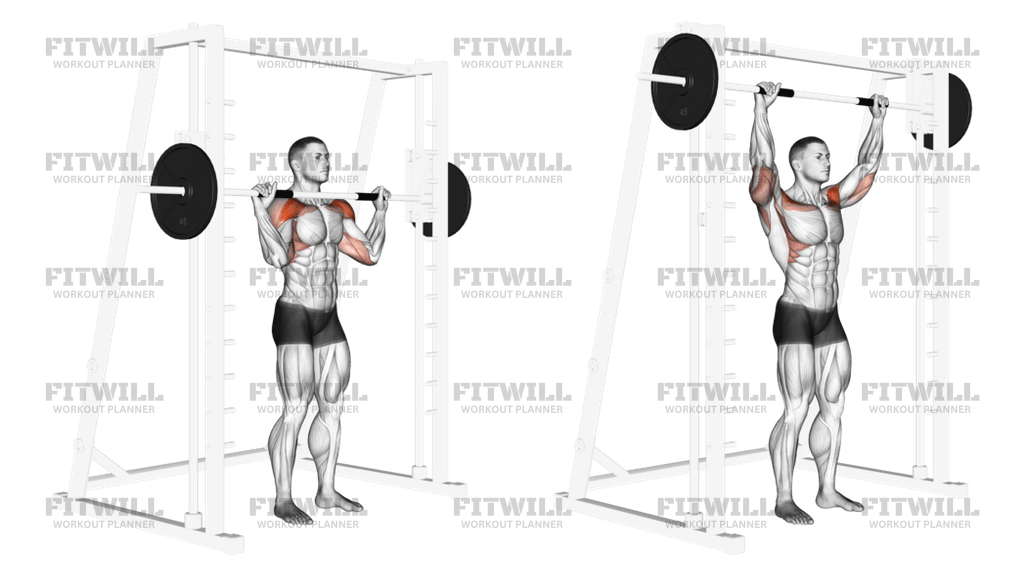 Smith Standing Military Press: Exercise Guide, Video, Techniques ...