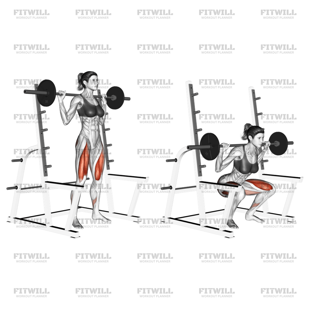 Barbell Full Squat (with Rack): Exercise Guide, Video, Techniques ...