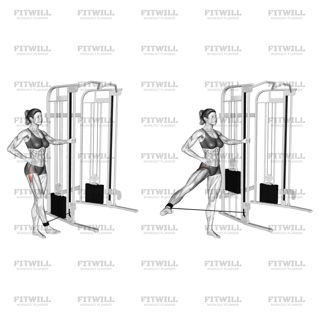 Abducción De Cadera Con Cable (versión 2): Video de Ejercicio | Fitwill