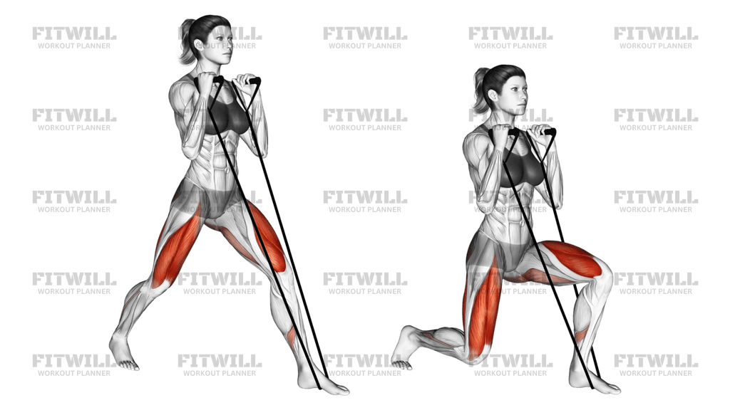 Band Lunges: Exercise Guide, Techniques, Benefits, How to, Muscles ...