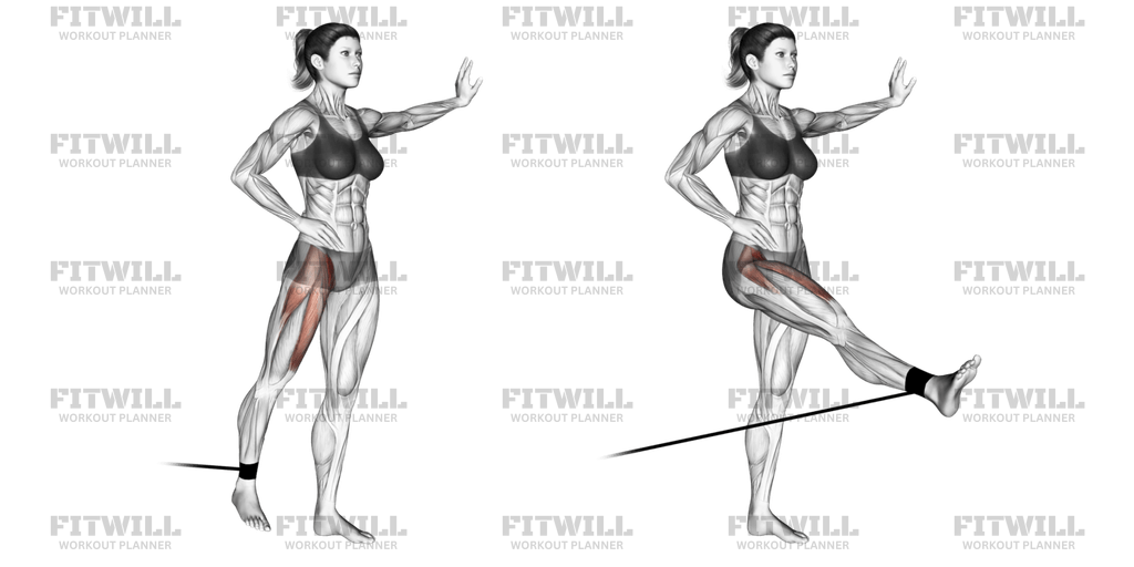 Band Standing Straight Leg Raise: Exercise Guide, Techniques, Benefits ...