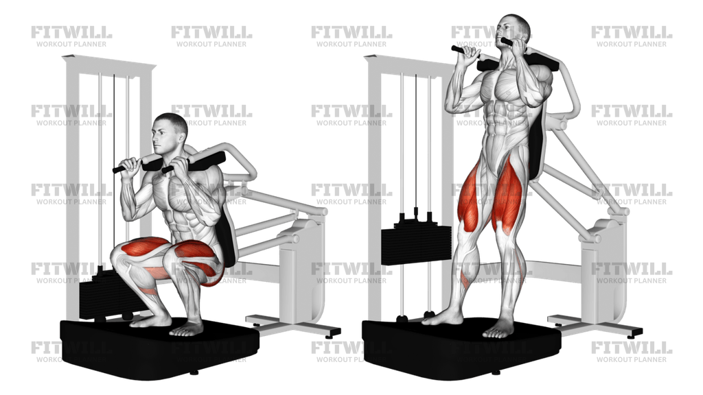 Lever Full Squat: Exercise Guide, Techniques, Benefits, How to, Muscles Worked, Tips & Tricks ...