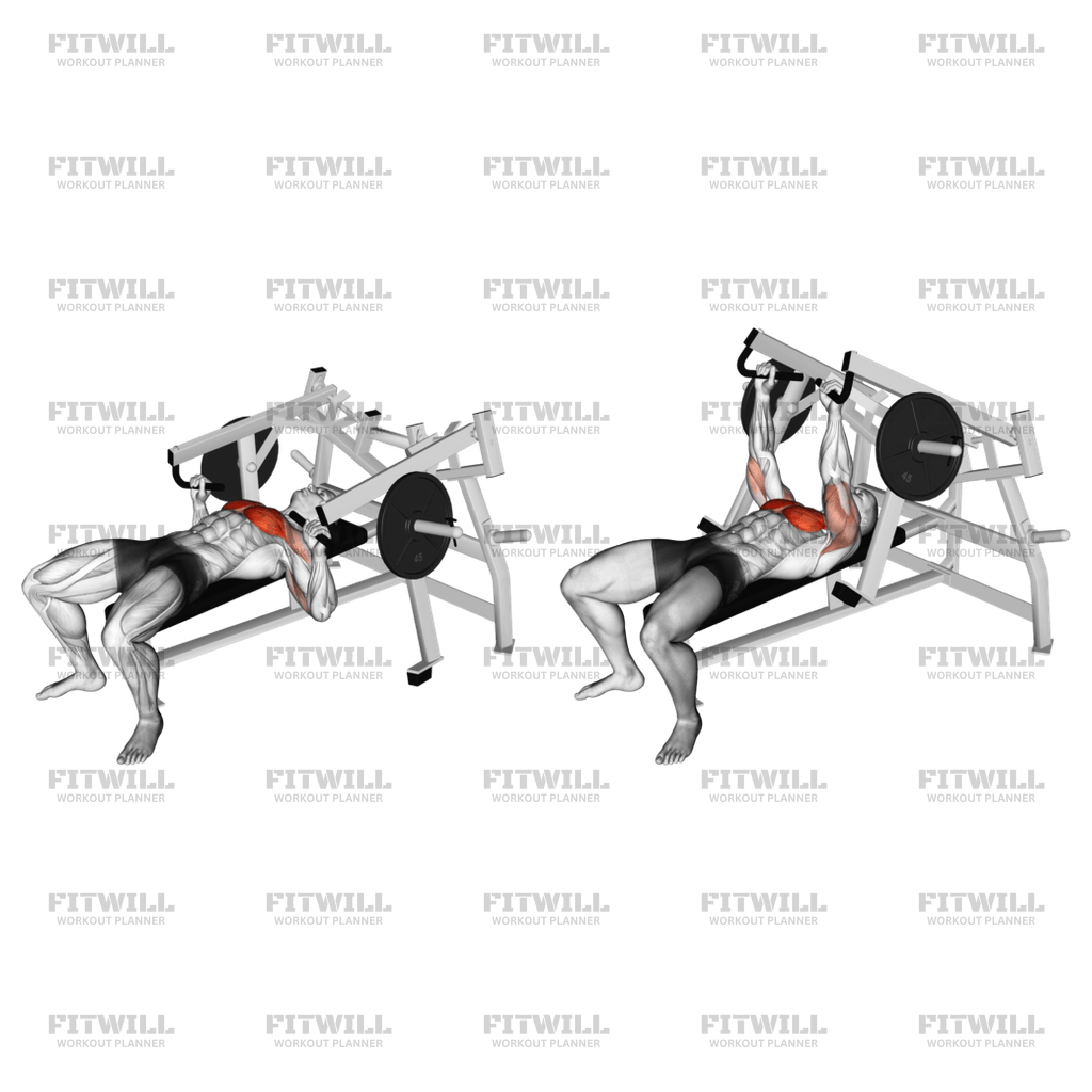 Lever Lying Chest Press Plate Loaded: Exercise Guide, Video, Techniques ...