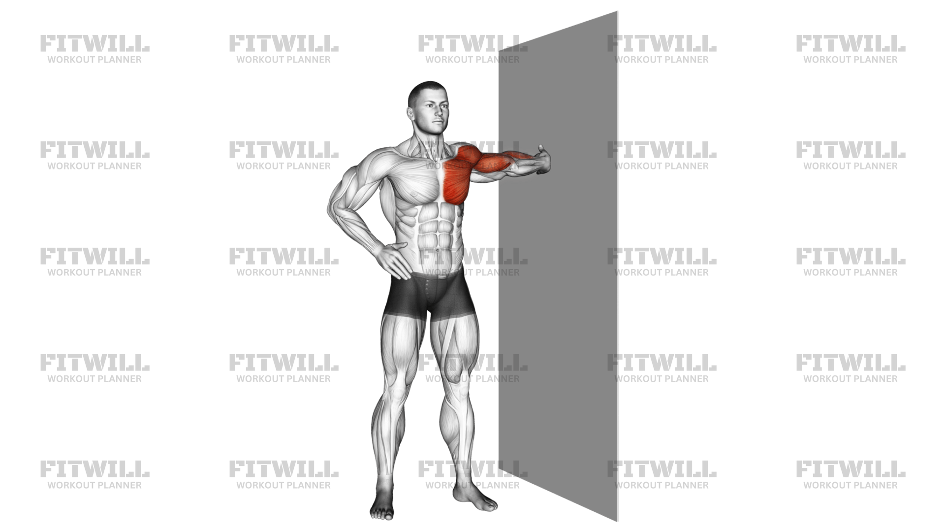 Standing One Arm Chest Stretch: Exercise Guide, Video, Techniques ...
