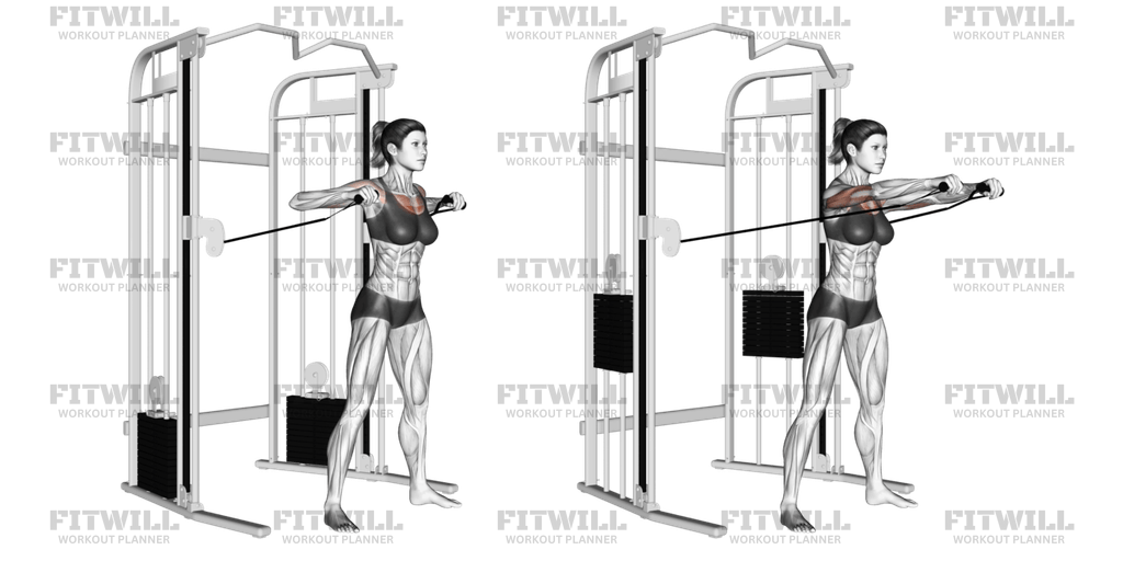 Cable Standing Chest Press: Exercise Video | Fitwill
