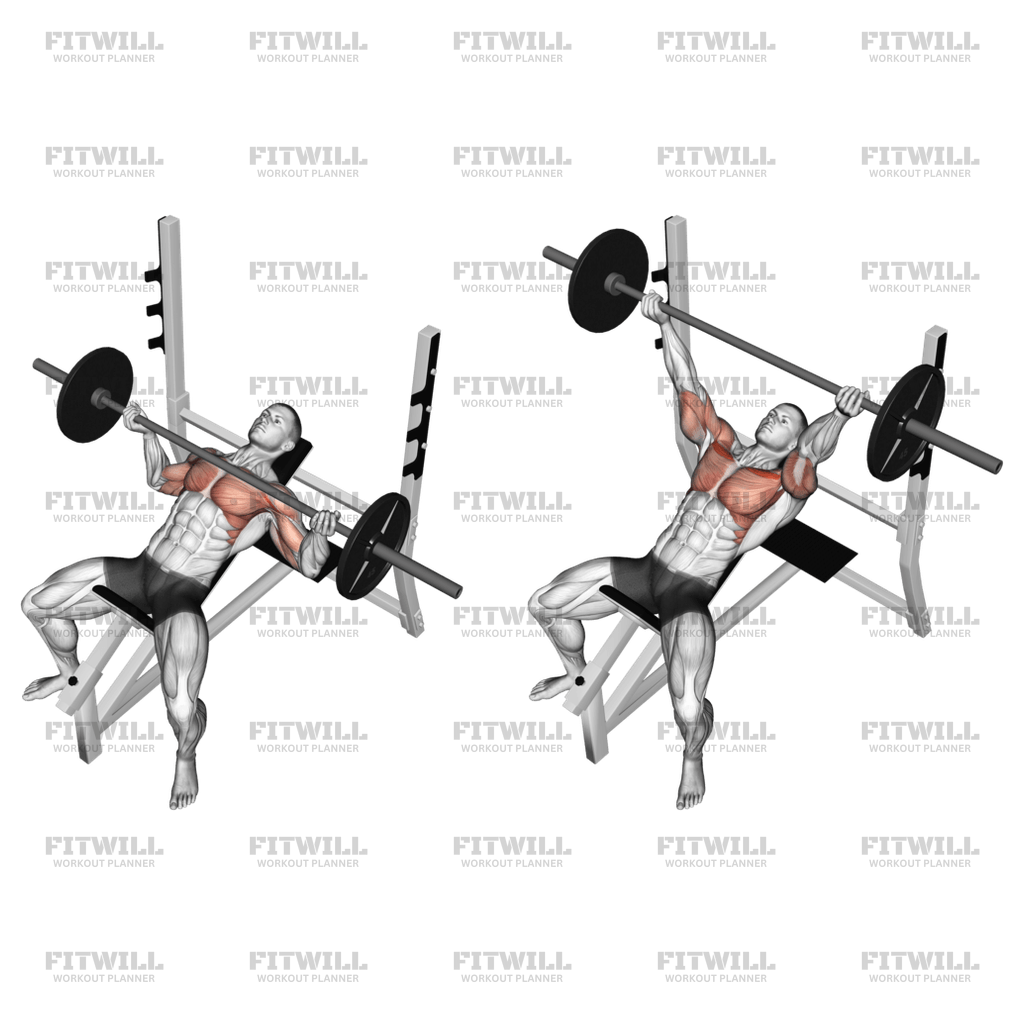 Press De Banca Inclinado Con Barra Y Agarre Invertido Amplio: Guía de ...