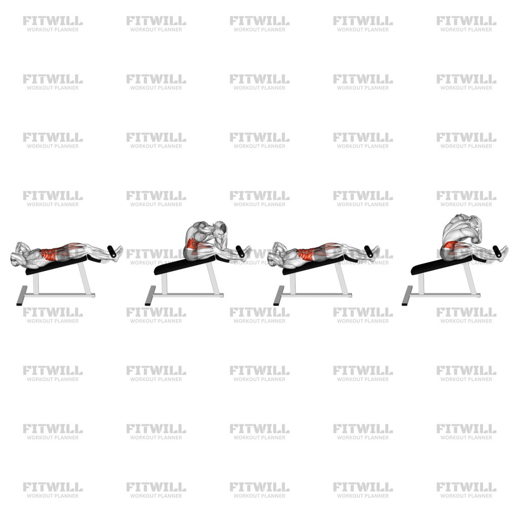 Incline Twisting Sit-Up Version 2: Exercise Guide, Video, Techniques ...