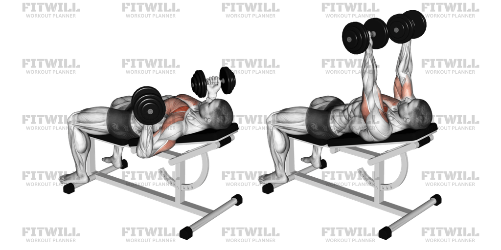 Dumbbell Incline Reverse-grip 30 Degrees Bench Press: Exercise Guide ...