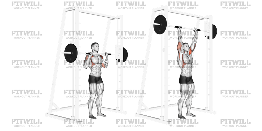 Smith Standing Shoulder Press: Exercise Video | Fitwill