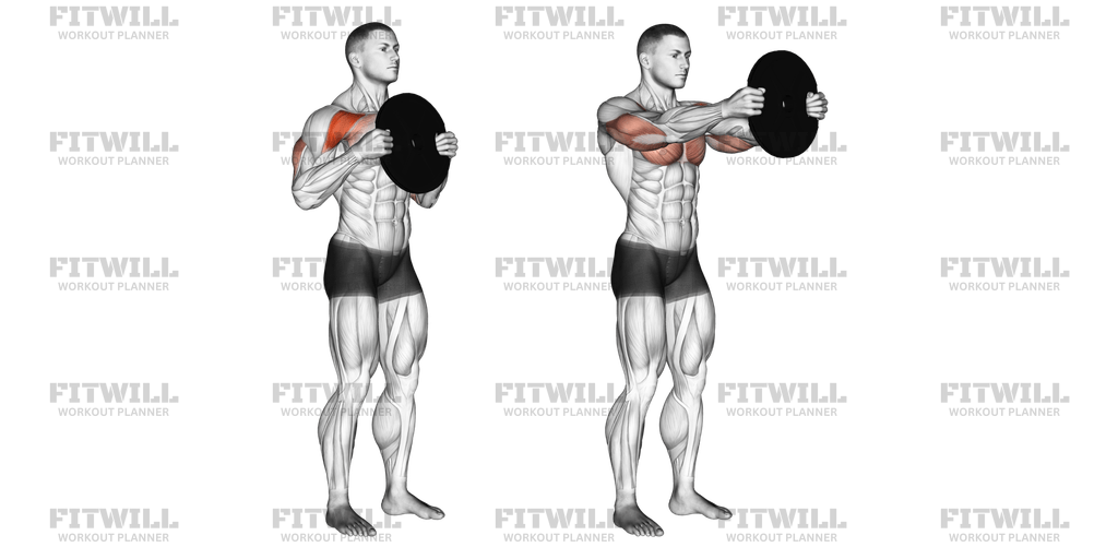 Standing Plate Presses: Exercise Guide, Video, Techniques, Benefits ...