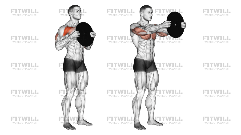 Standing Plate Presses: Exercise Guide, Video, Techniques, Benefits ...