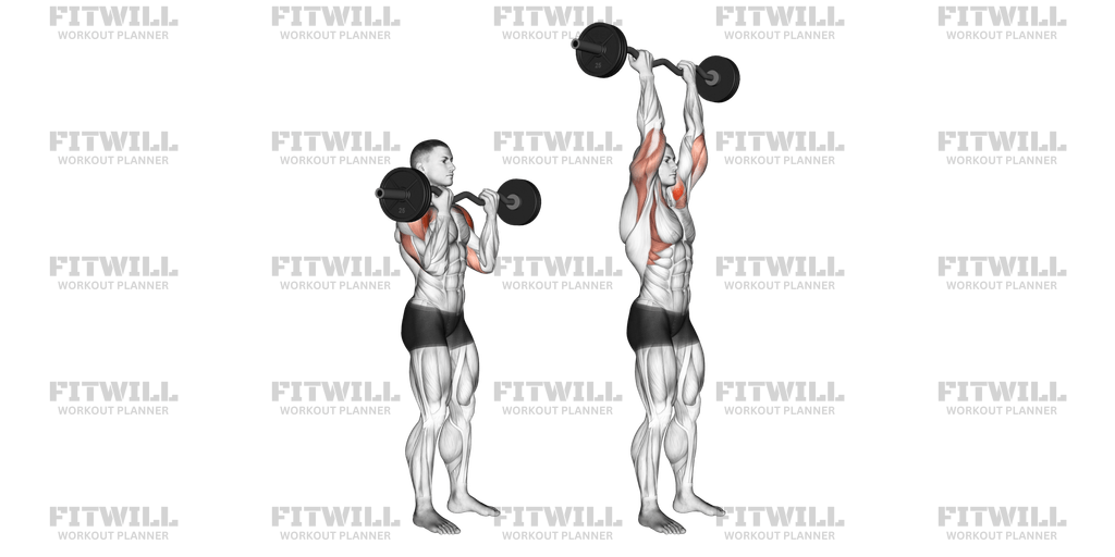 EZ-Bar Standing Overhead Press: Exercise Guide, Techniques, Benefits ...