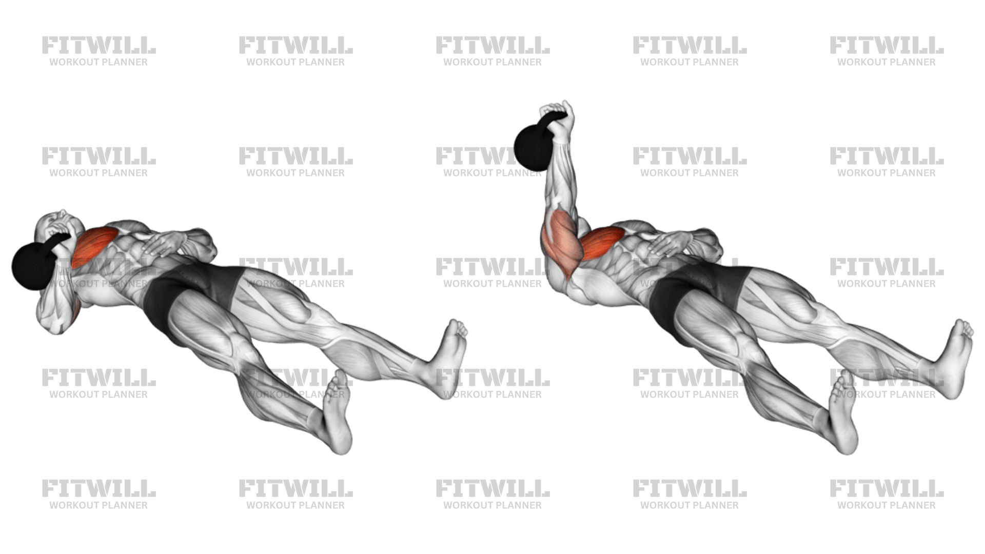 Kettlebell One Arm Floor Press: Exercise Guide, Video, Techniques, Benefits, How to, Muscles ...