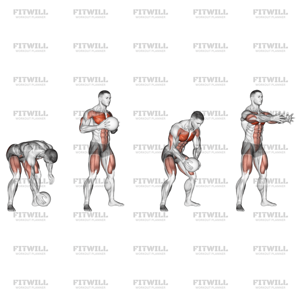 Medicine Ball Chest Push From 3 Point Stance: Exercise Guide ...