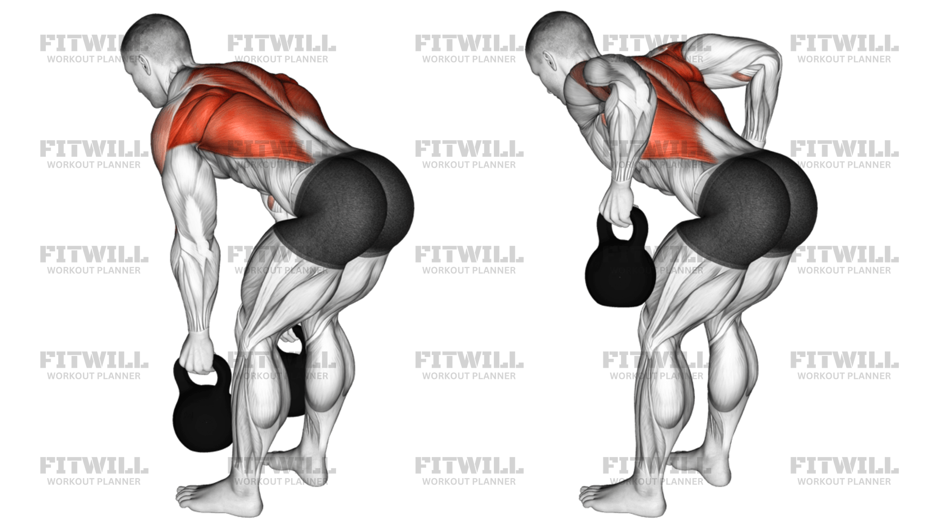 Kettlebell Two Arm Row: Exercise Guide, Video, Techniques, Benefits ...