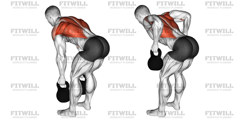 Kettlebell Two Arm Row: Exercise Guide, Video, Techniques, Benefits ...
