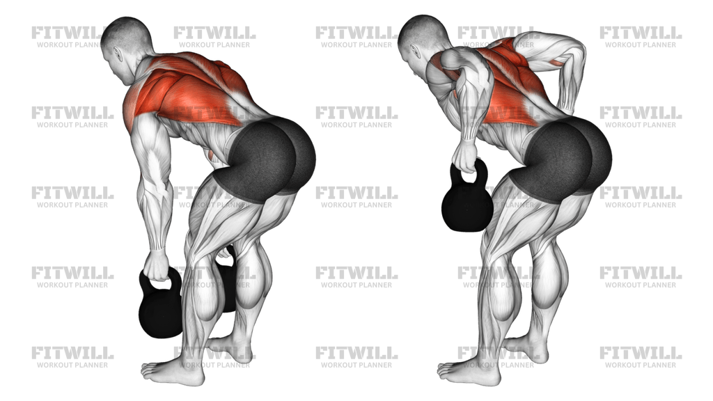 Kettlebell Two Arm Row: Exercise Guide, Video, Techniques, Benefits ...