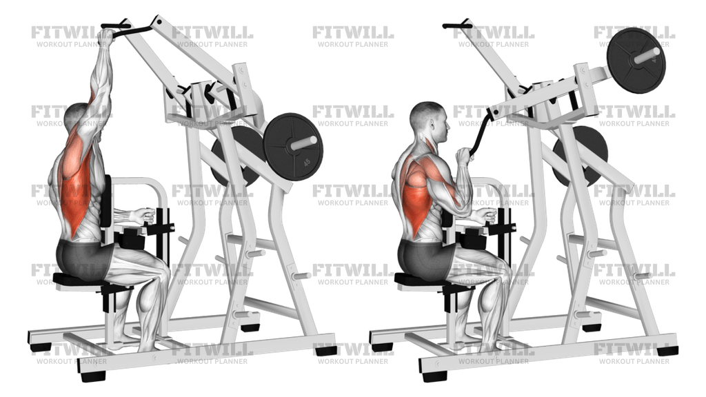 Lever One Arm Lateral Wide Pulldown (plate Loaded): Exercise Guide ...