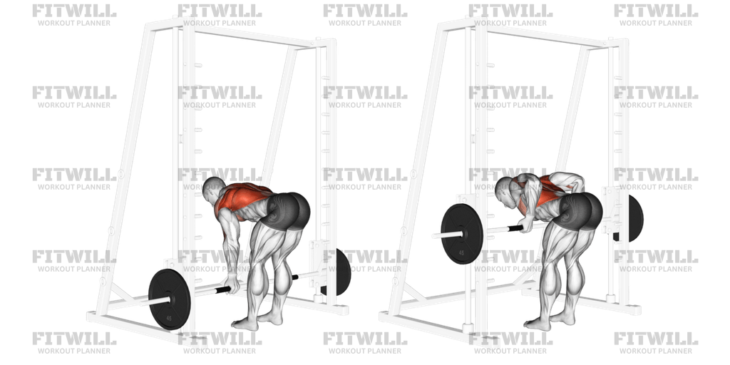 Remo Inclinado Con Agarre Inverso En Máquina Smith: Guía de Ejercicios ...