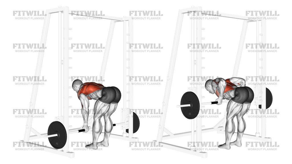 Remo Inclinado Con Agarre Inverso En Máquina Smith: Guía de Ejercicios ...